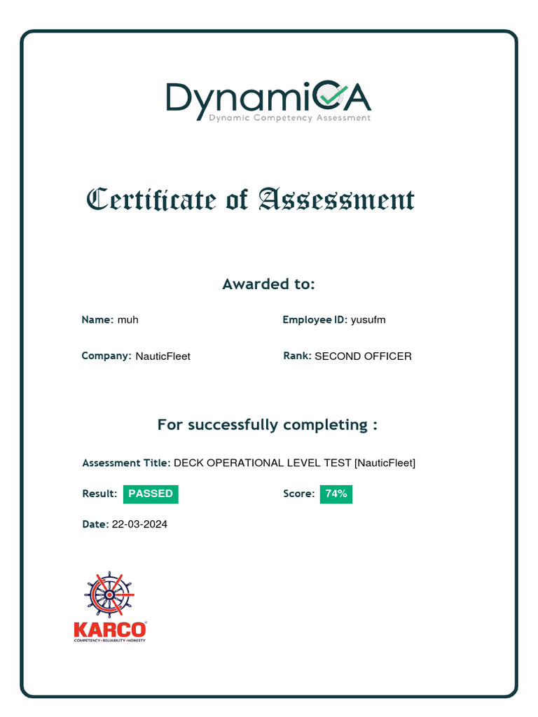 Karco Test Nautice Fleet | PDF