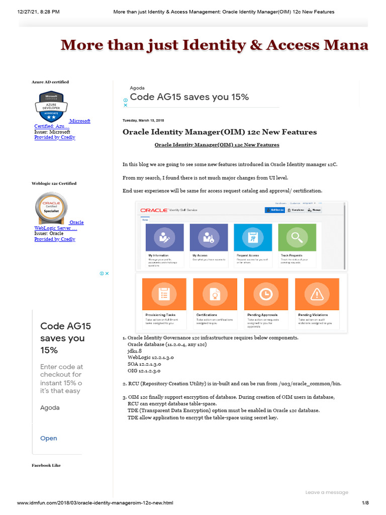 More Than Just Identity & Access Management - Oracle Identity Manager (OIM) 12c New Features ...