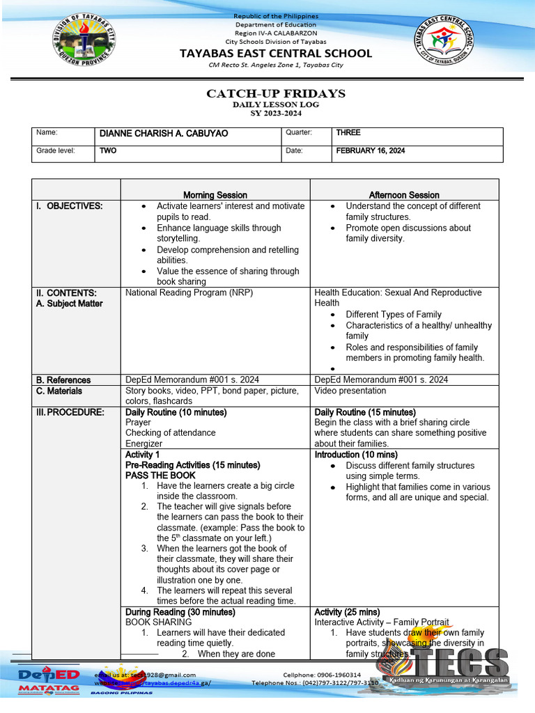 Catch Up Friday Week 2 Lesson Guide | PDF | Learning | Behavior Modification