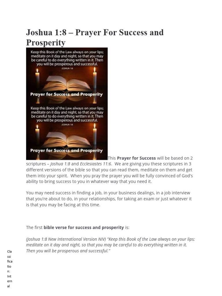 Joshua 1 | PDF | New International Version | Prayer