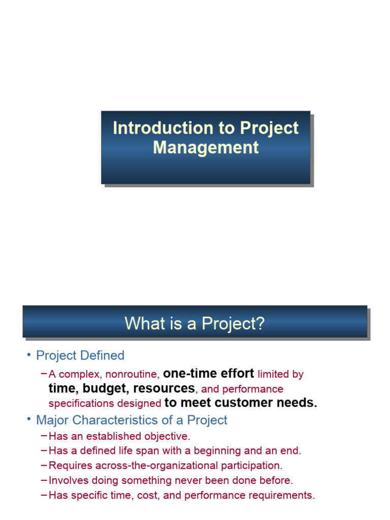 Chap1modernprojectmanagement 090723065157 Phpapp02 | PDF | Project Management | Business