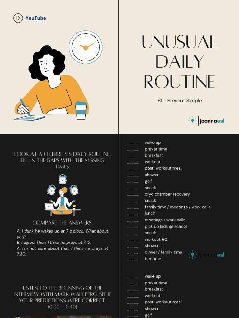 b1 Unusual Daily Routine | PDF | Meal | Lunch