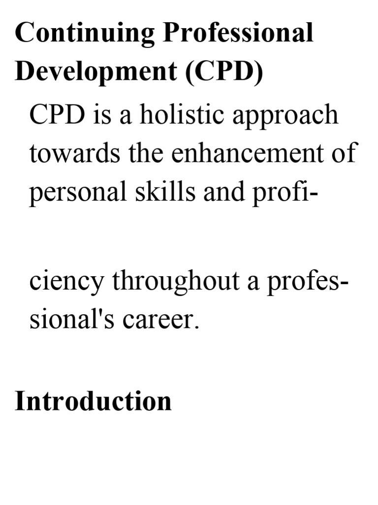 CPD 10doc | PDF | Professional Development | Teachers