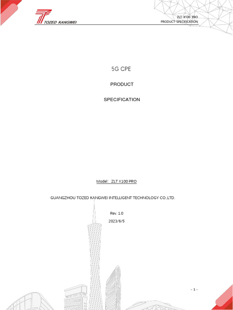 ZLT X100 PRO Datasheet - V1.0 | PDF | Wi Fi | I Pv6
