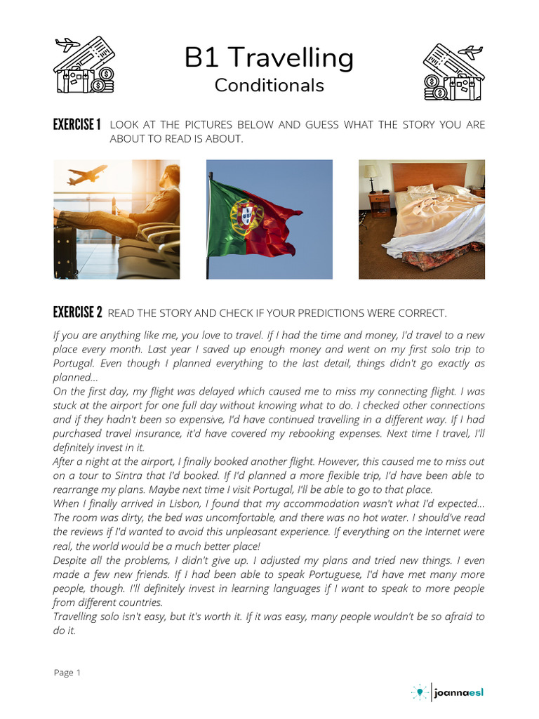 B1 Conditional Exercises on Travel | PDF