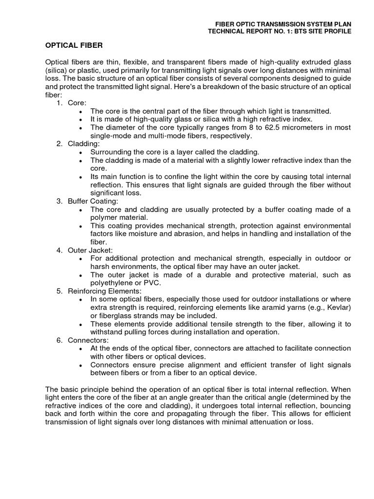 Technical Report 1 Final | PDF | Optical Fiber | Computer Network