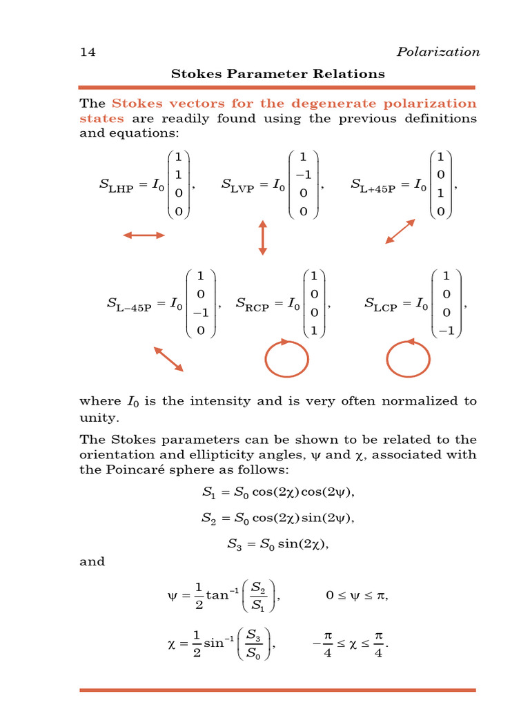 Stokes Parameters in Polarization Analysis | PDF | Polarization (Waves ...