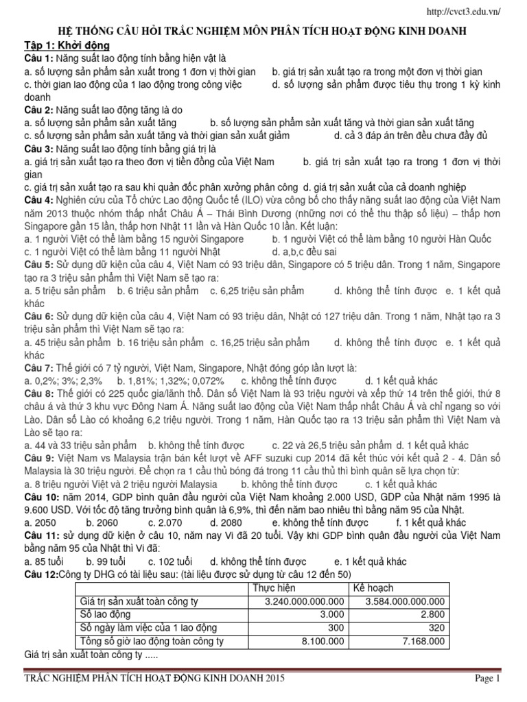 H THNG Cau Hi TRC Nghim Mon Phan Ti | PDF