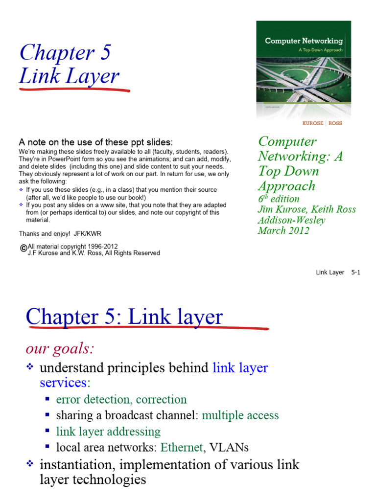 CH 5 Link Layer LAN | PDF | Network Switch | Ethernet