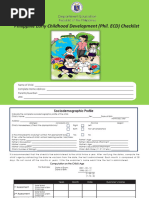 ECCD Checklist KINDERGARTEN | PDF