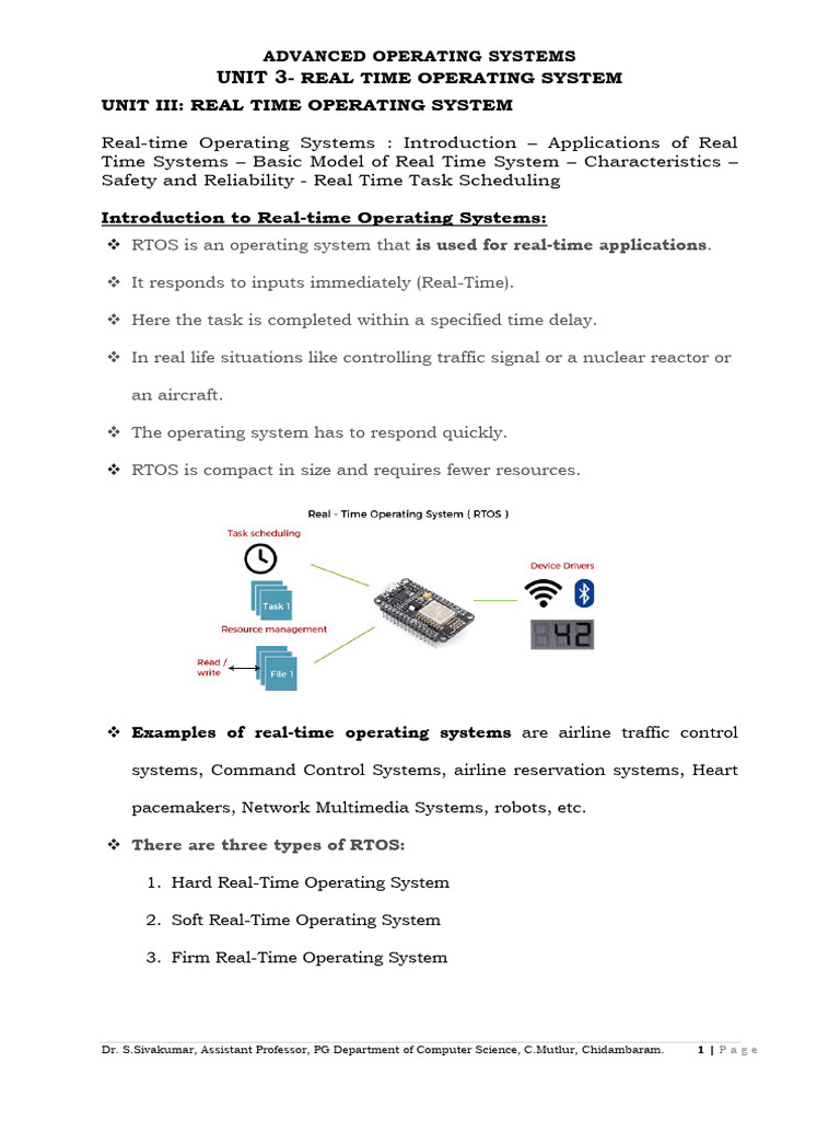 Unit-3 - Advanced Operating Systems-23pcsce24-3 | PDF | Real Time ...