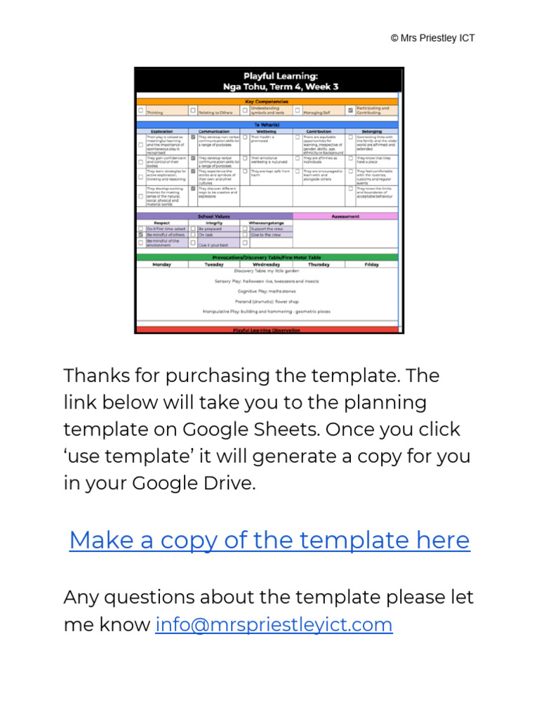 Playful Learning Template | PDF