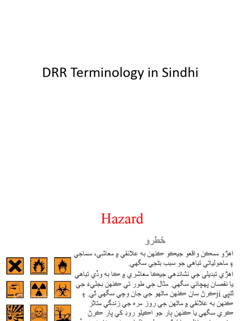DRR Definition in Sindhi Mannual | PDF