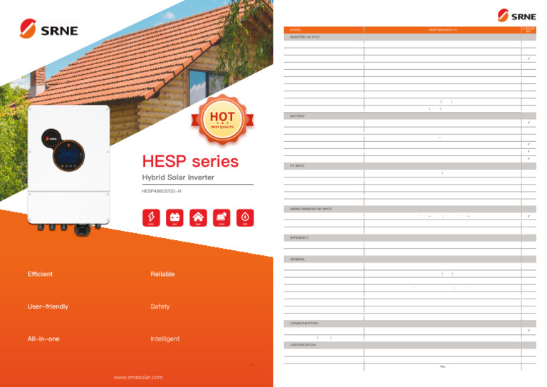 SRNE 6kW Hybrid Inverter Overview | PDF | Power Inverter | Computer Engineering