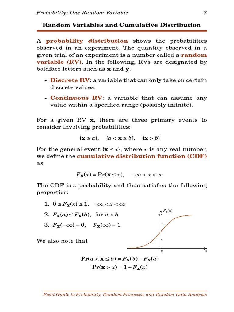 Field Guide To Probability Random Processes and Random Data Analysis | PDF | Probability ...