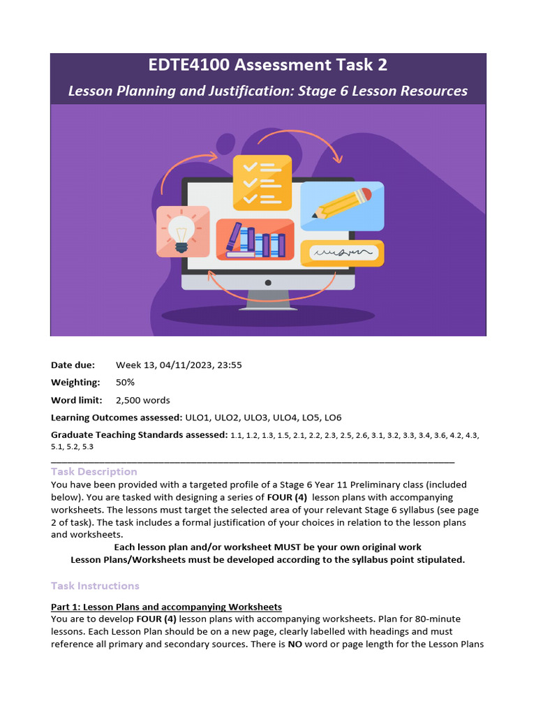 Stage 6 Lesson Planning Guide | PDF | Lesson Plan | Pedagogy