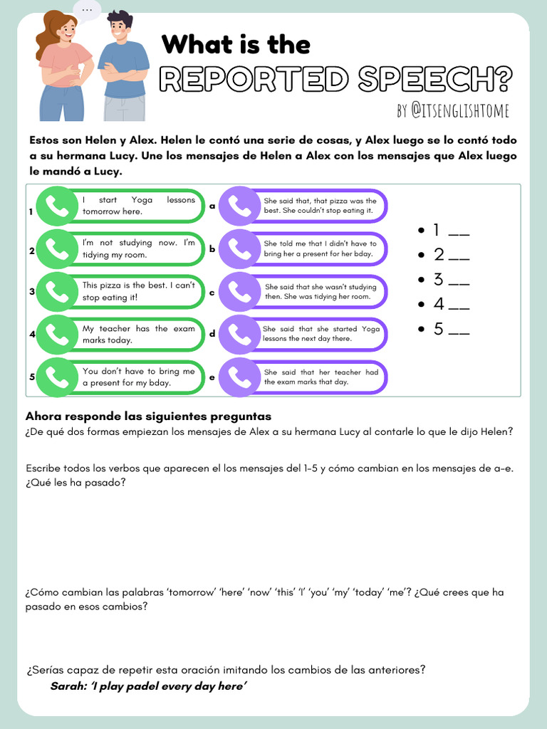 Reported Speech | PDF