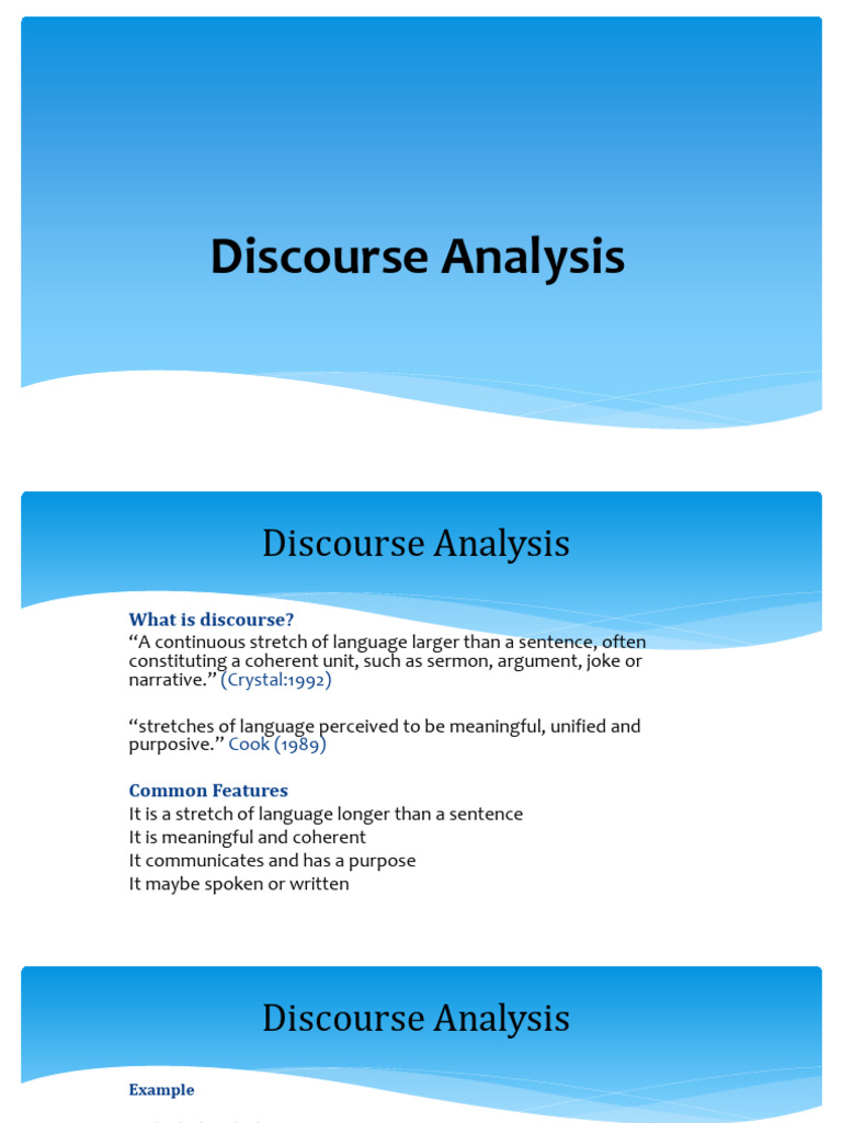 Intro To Discourse Analysis | PDF | Discourse | Conversation