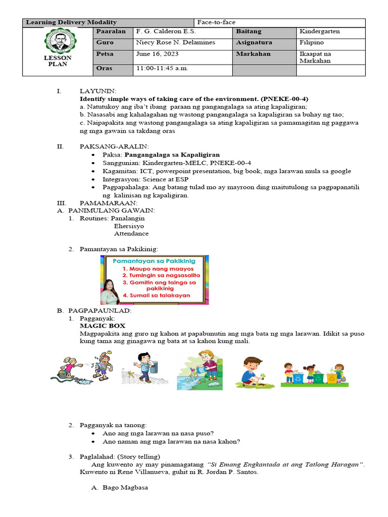 Pangangalaga Sa Kapaligiran Grade 1 | PDF