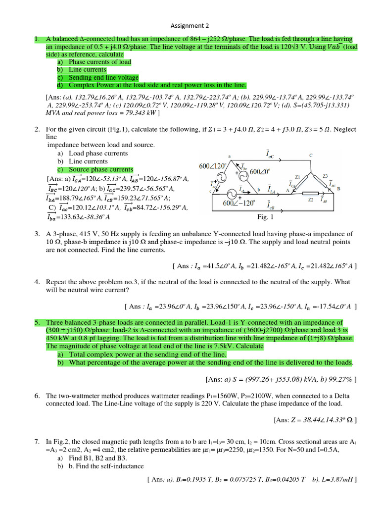 Assignment 2 | PDF | Inductor | Electrical Impedance