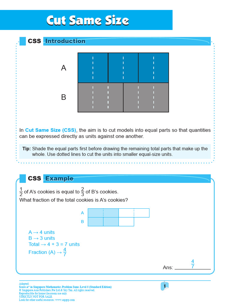 Cut Same Size | PDF | Mathematics