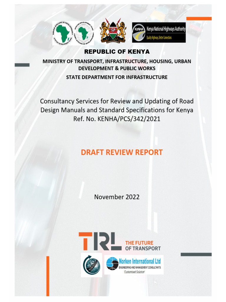 KeNHA PCS 324 21 Draft Technical Review Report 25-11-22 | PDF | Road ...
