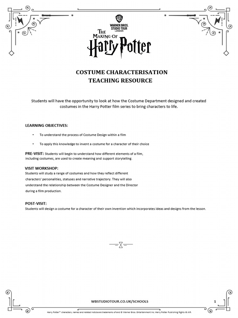 Education Film Media Costume Characterisation | PDF | Human Communication