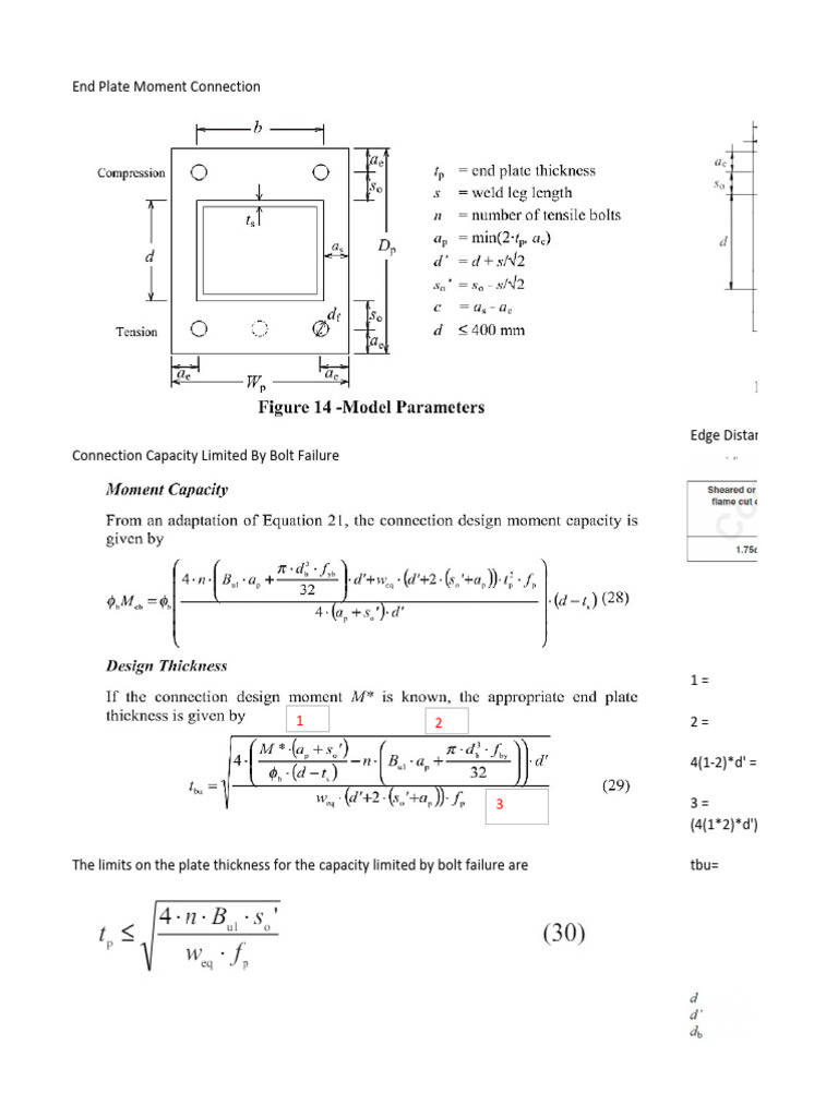 End Plate Moment Connection Specs | PDF | Building Engineering ...