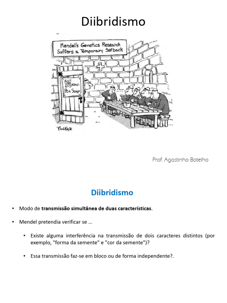 Diibridismo e a Segunda Lei de Mendel | PDF | Biologia | Genética