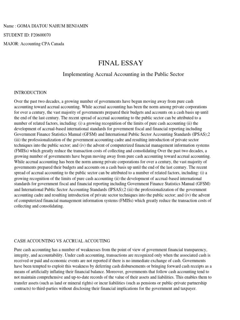 Intermediate Accounting Essay | PDF | Accounting | Financial Statement