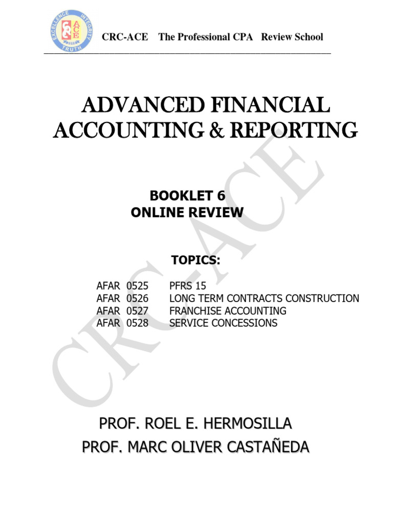 Booklet 6 PFRS LTCC Service Concessions Franchise | PDF | Franchising | License