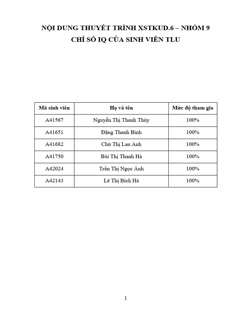 Nhom9 XSTKUD.6 BTL | PDF