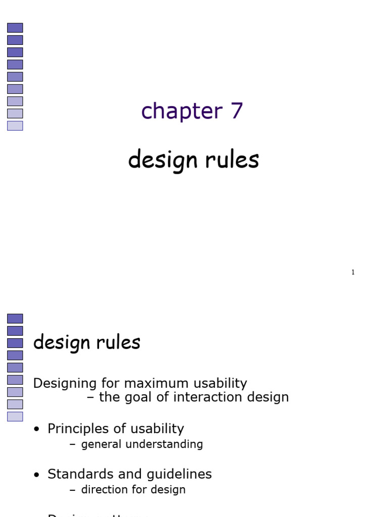 Lecture 12 Design Rules | PDF | Usability | System