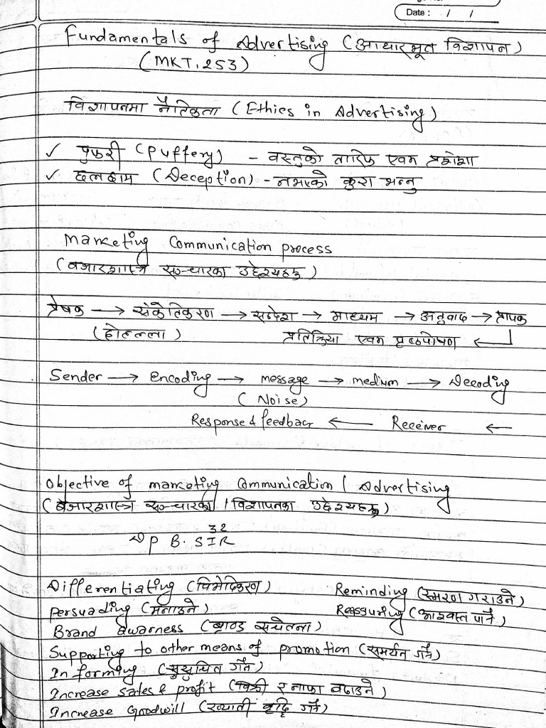 Advertisement Notes | PDF