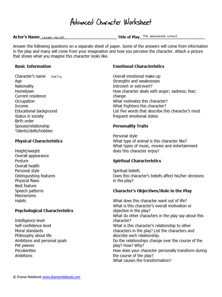 Creating Your Character-2 | PDF | Extraversion And Introversion ...