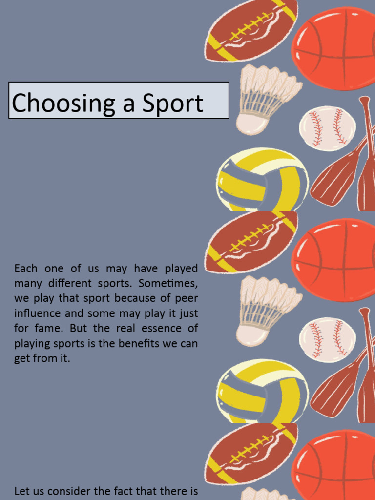 1 Choosing Sports | PDF | Human Communication | Psychology
