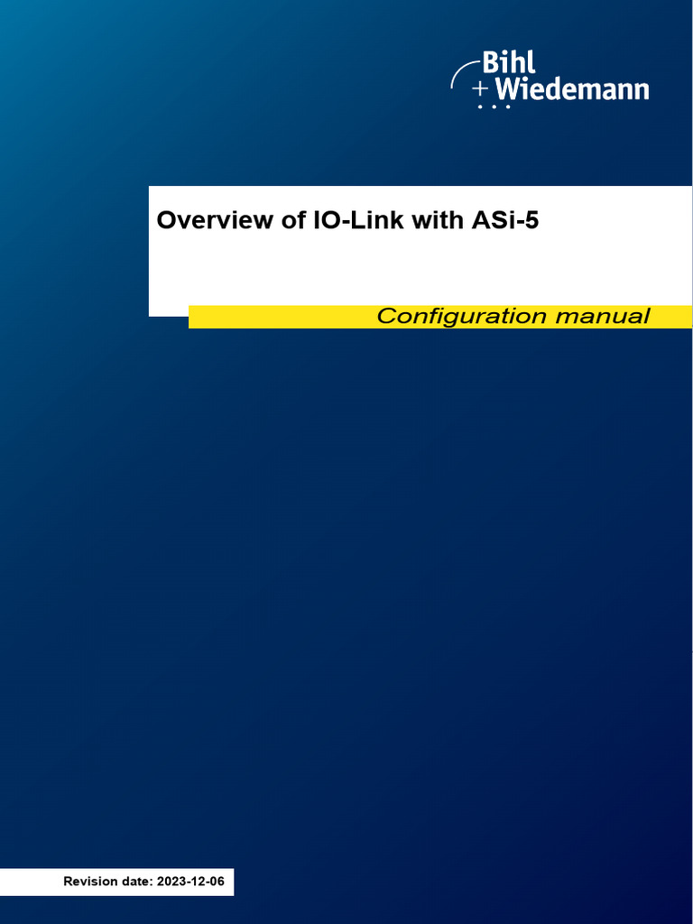 IO-Link Configuration with ASi-5 Guide | PDF | Computing | Computer Data