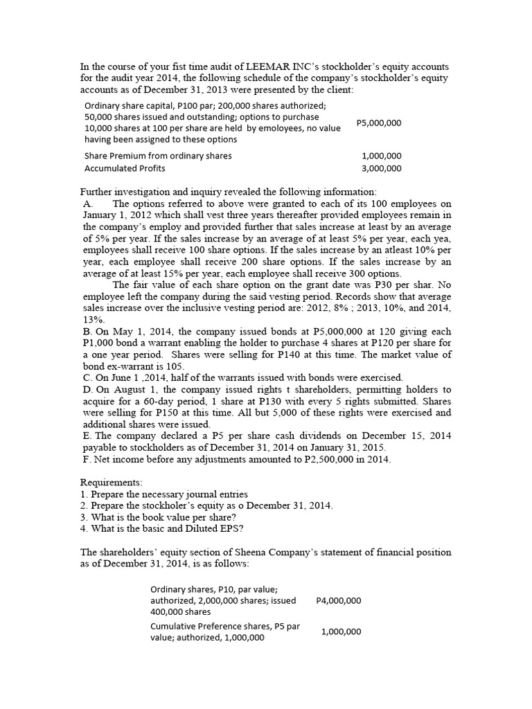 Long Quiz Online Aud Prob | PDF | Preferred Stock | Share (Finance)