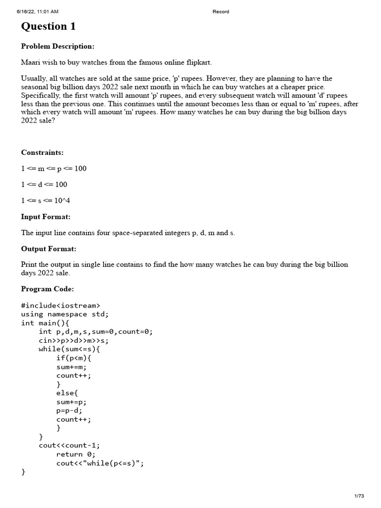 Daa Elab Record File PDF | Download Free PDF | Namespace | Computer Programming