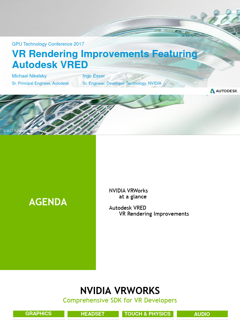 S7459 Vr Rendering Improvements Featuring Autodesk Vred Pdf Shader Graphics Processing Unit