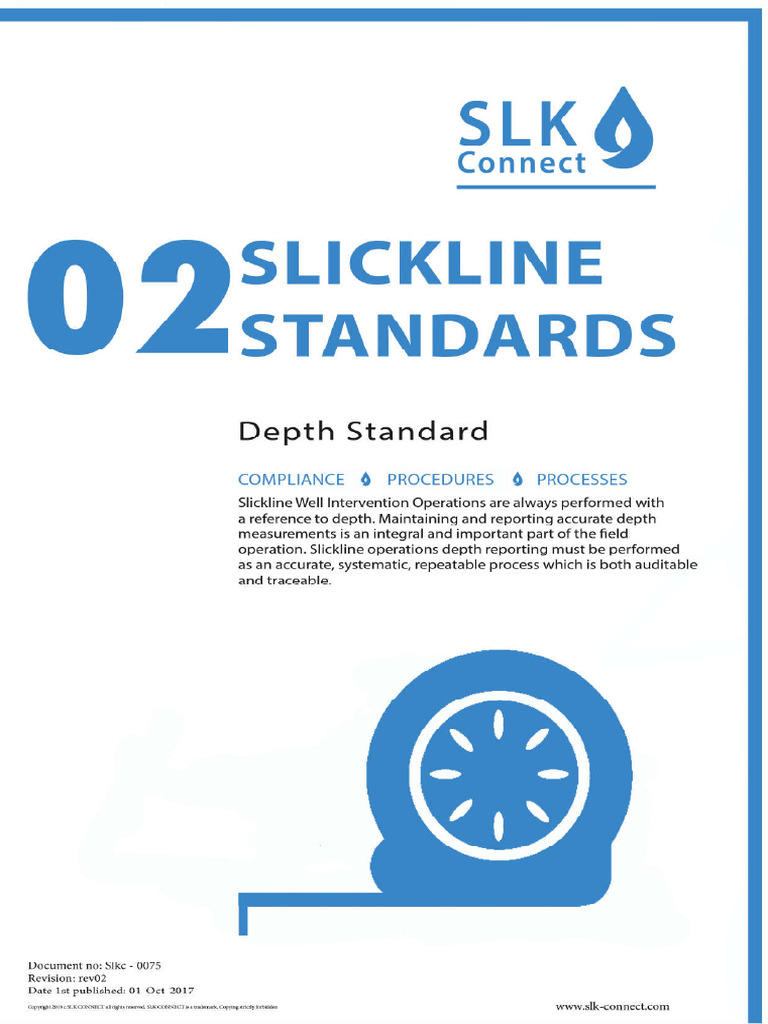 Slickline Depth Measurement Standards | PDF | Technology & Engineering