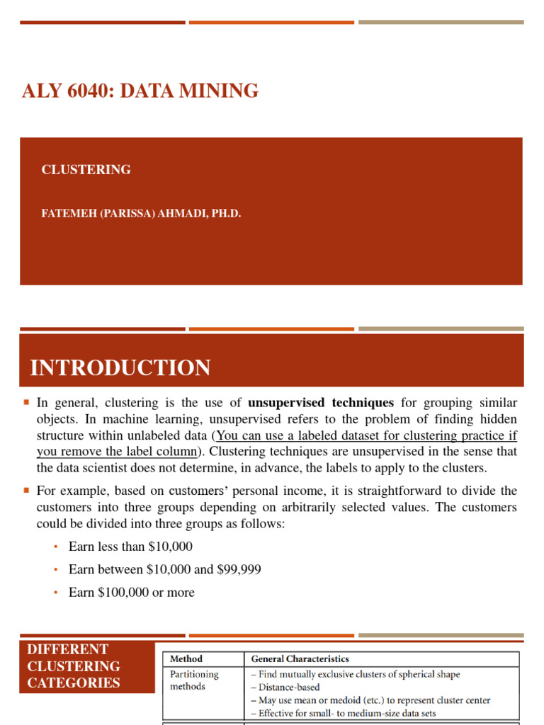 4 Clustring | PDF | Cluster Analysis | Data Mining
