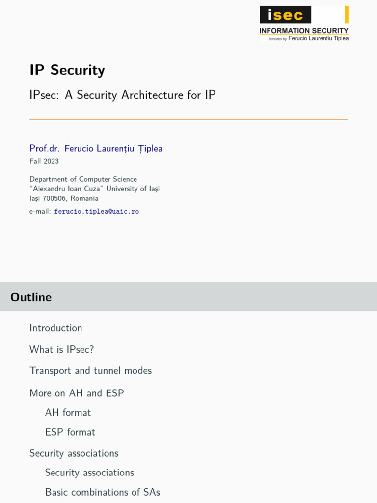 Is IPsecurity Unlocked | PDF | Internet Protocols | Internet Protocol Suite