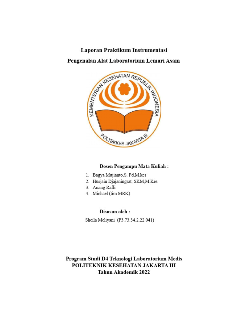 5 - Laprak Instrumentasi Lemari Asam Sheila Meliyani - Docxx | PDF