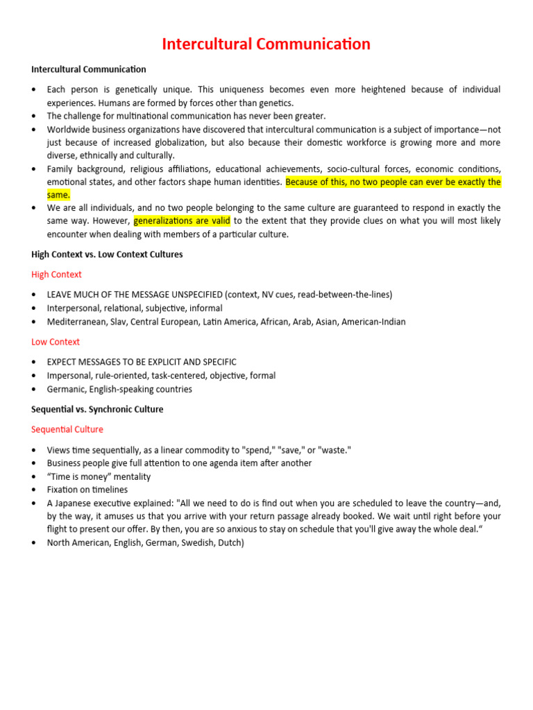 Intercultural Communication | PDF | Communication | Interpersonal ...