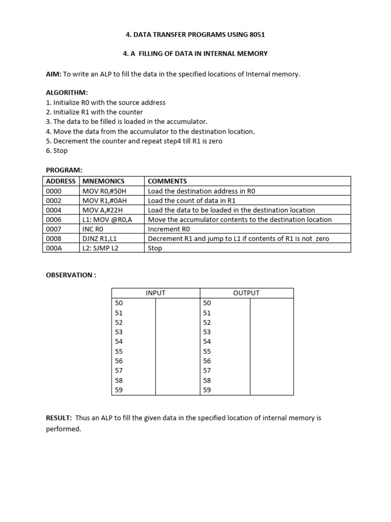 8051 PROGRAM (6) | PDF | Assembly Language | Computer Hardware