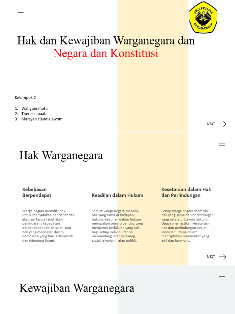 Hak dan Kewajiban Warganegara Indonesia | PDF | Ilmu Sosial | Hukum