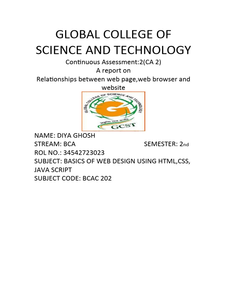 Global College of Science and Technology | PDF | World Wide Web ...