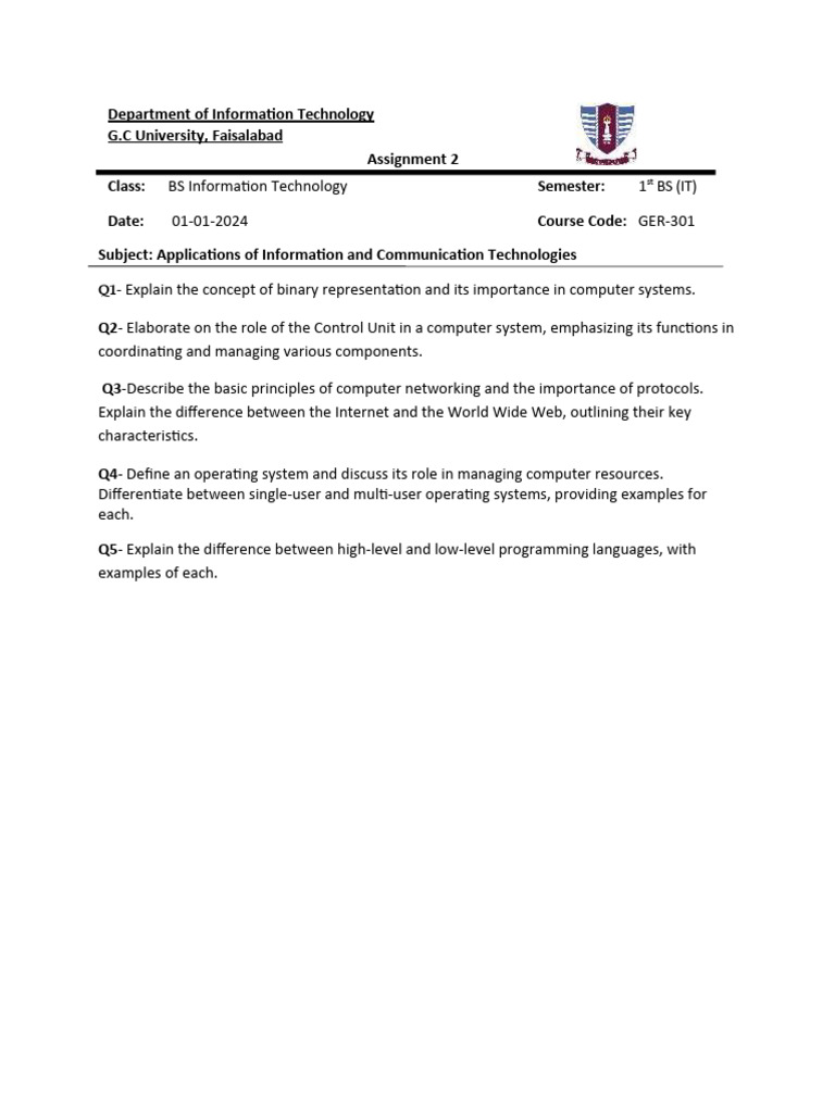 Assignment 2 ICT | PDF