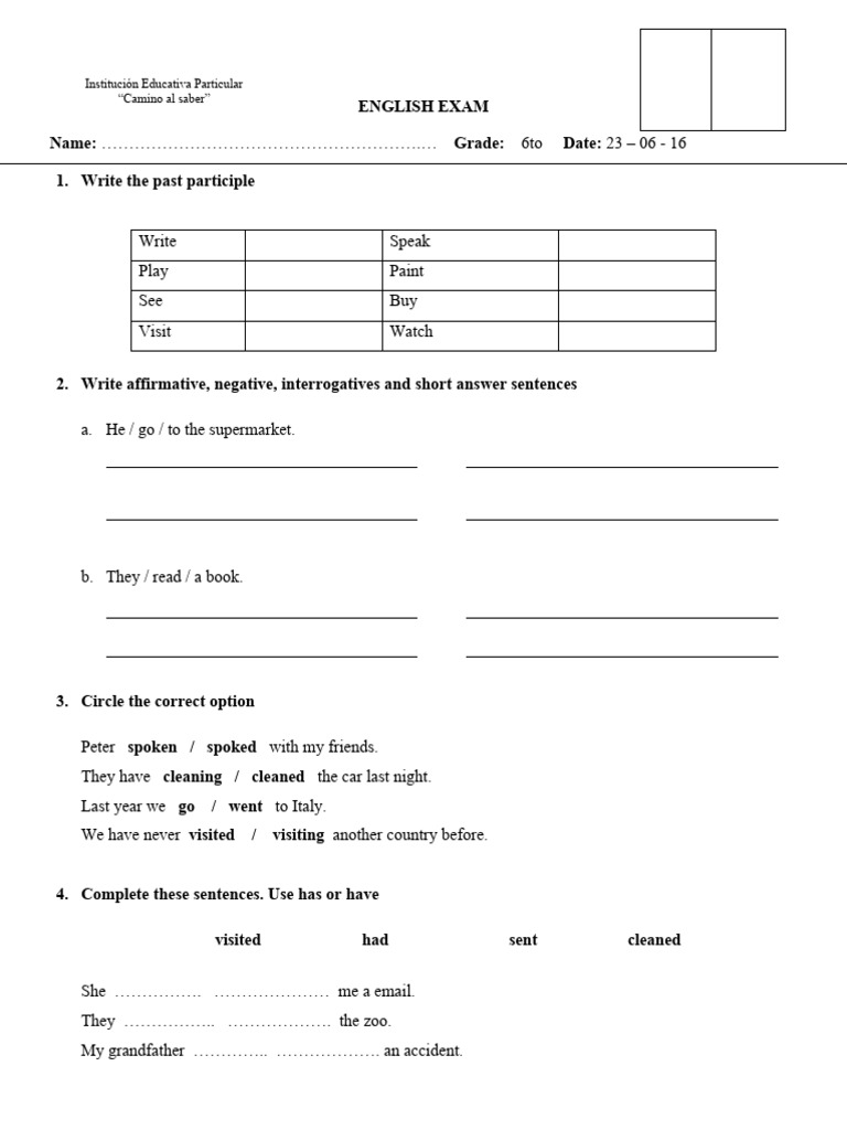 ENGLISH EXAM | PDF | Linguistics